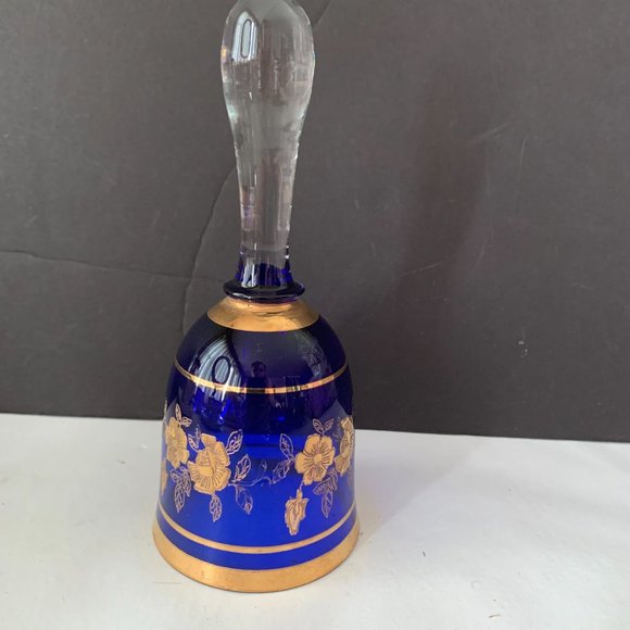Murano | Accents | Vintage Cobalt Blue Venetian Murano Italy Table Bell ...